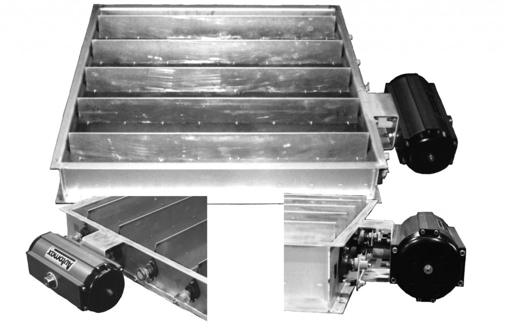 Isolation Dampers, Manual, Pneumatic or Electric Actuators are available